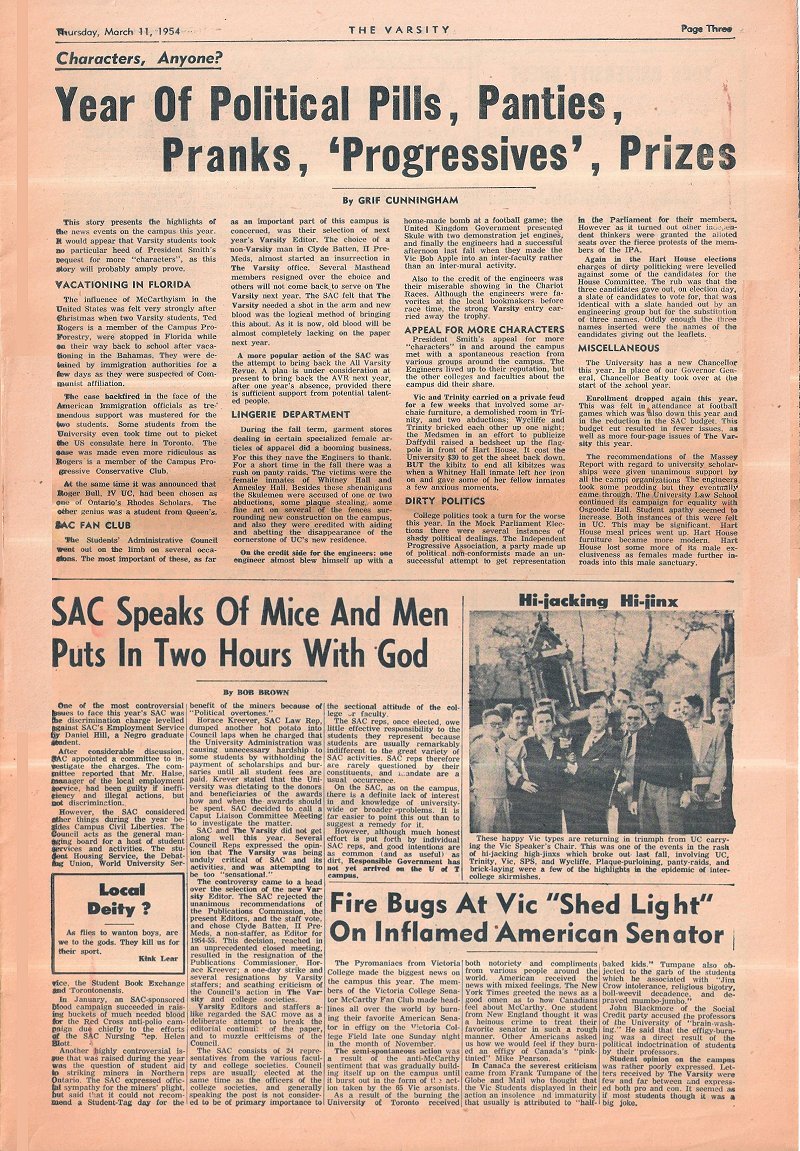 FINAL EDITION OF THE VARSITY - 1954